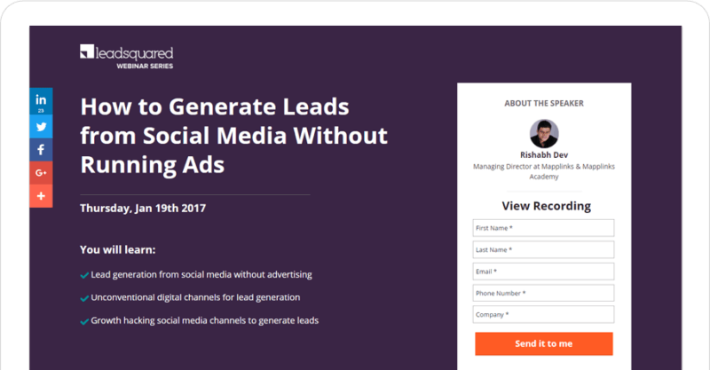 GoToWebinar Integration LeadSquared - Capture Leads From GoToWebinar
